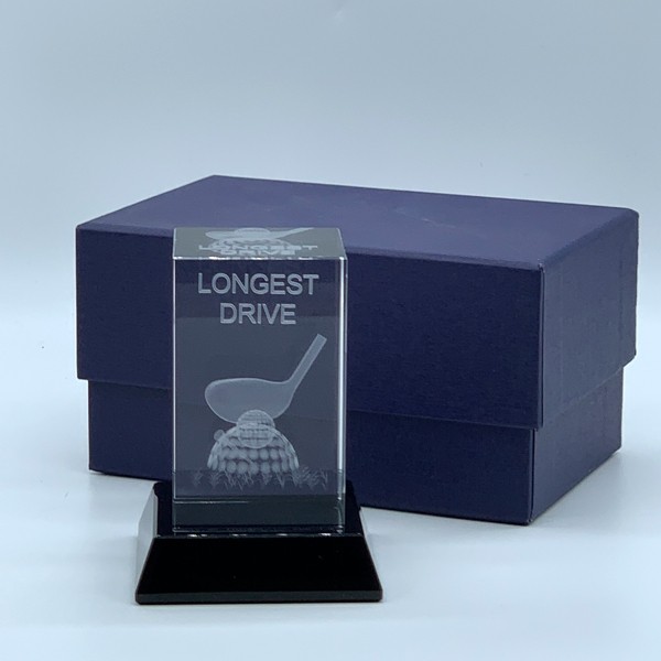 Golf Longest Drive Block Trophy