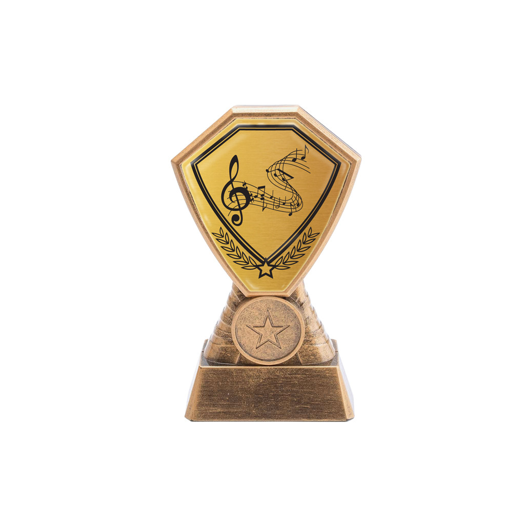 Antique Gold Music Notes Plastic Tower